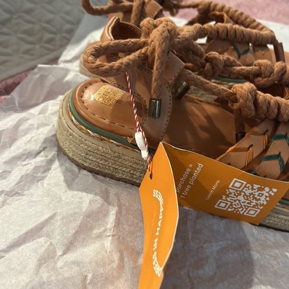 FARM Rio | Shoes | Farmrio Sand Rope Tie Flatform Sandal | Poshmark